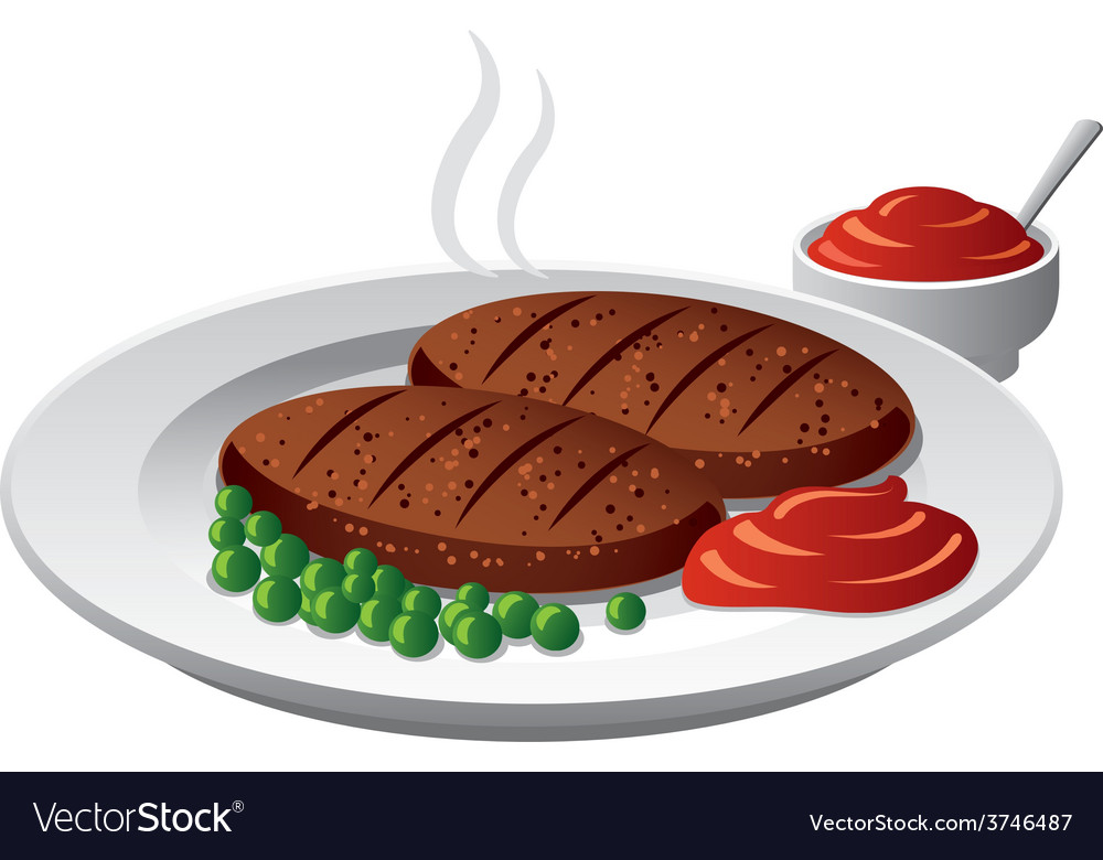 Cutlets Royalty Free Vector Image - VectorStock