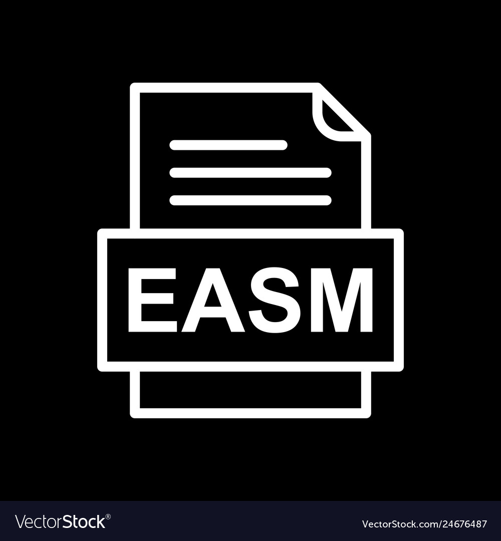 Easm file document icon Royalty Free Vector Image