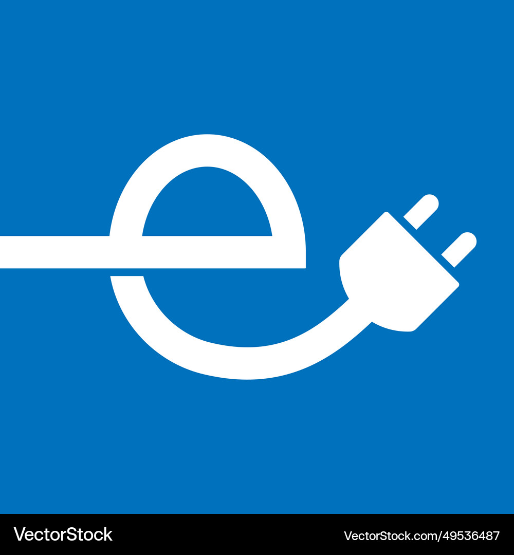 Electric car charger plug icon symbol ev Vector Image