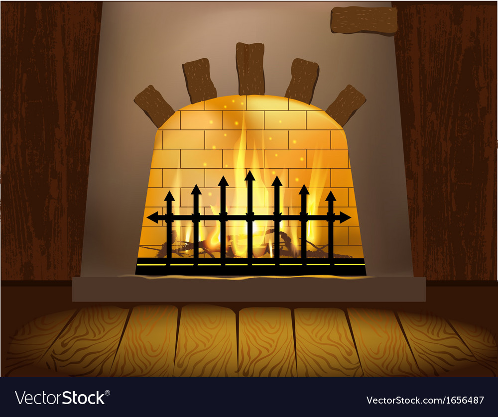 Fireplace Royalty Free Vector Image - VectorStock