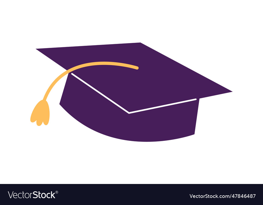 Graduation study hat Royalty Free Vector Image