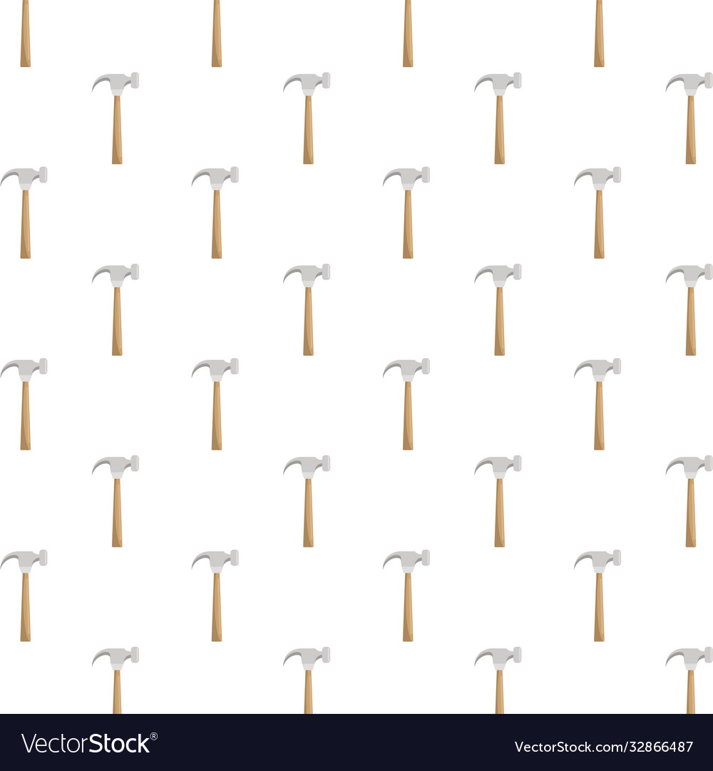 Hammers construction tools pattern background Vector Image