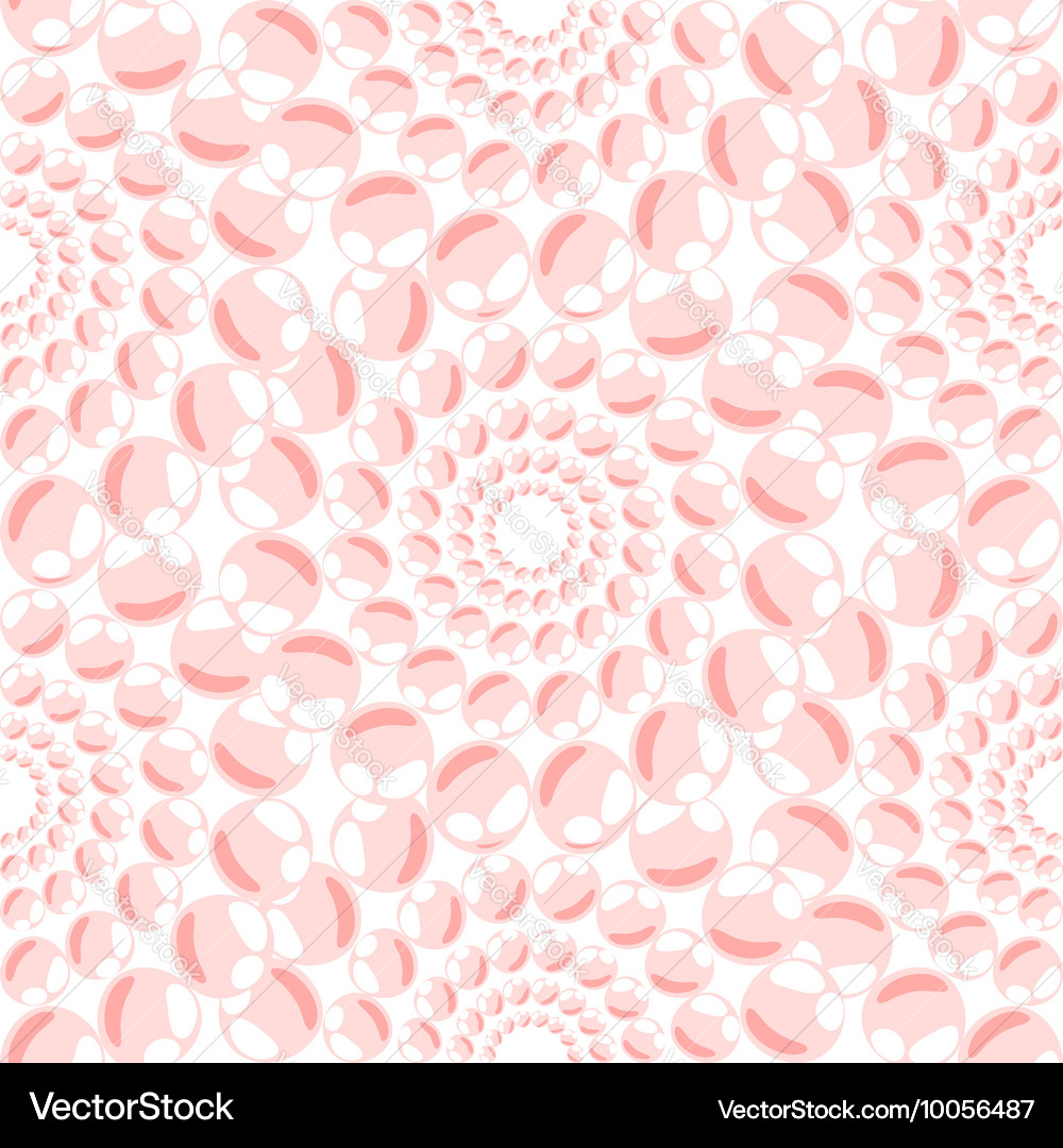 Nacreous pearl pink jewelry seamless pattern Vector Image