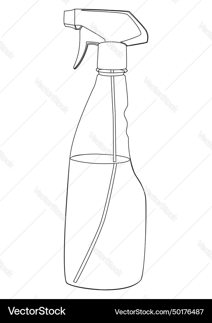 Outline of a spray bottle Royalty Free Vector Image