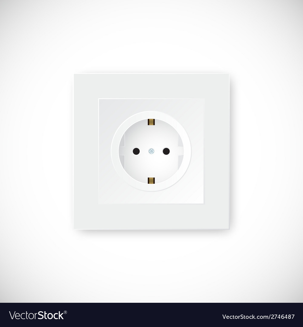 Realistic socket template Royalty Free Vector Image