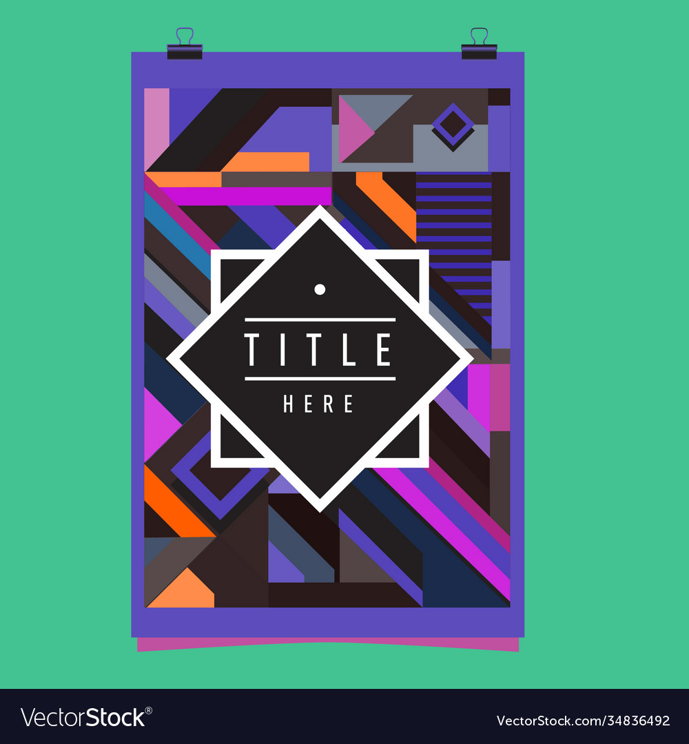 Abstract Colorful Geometric Pattern Background Vector Image
