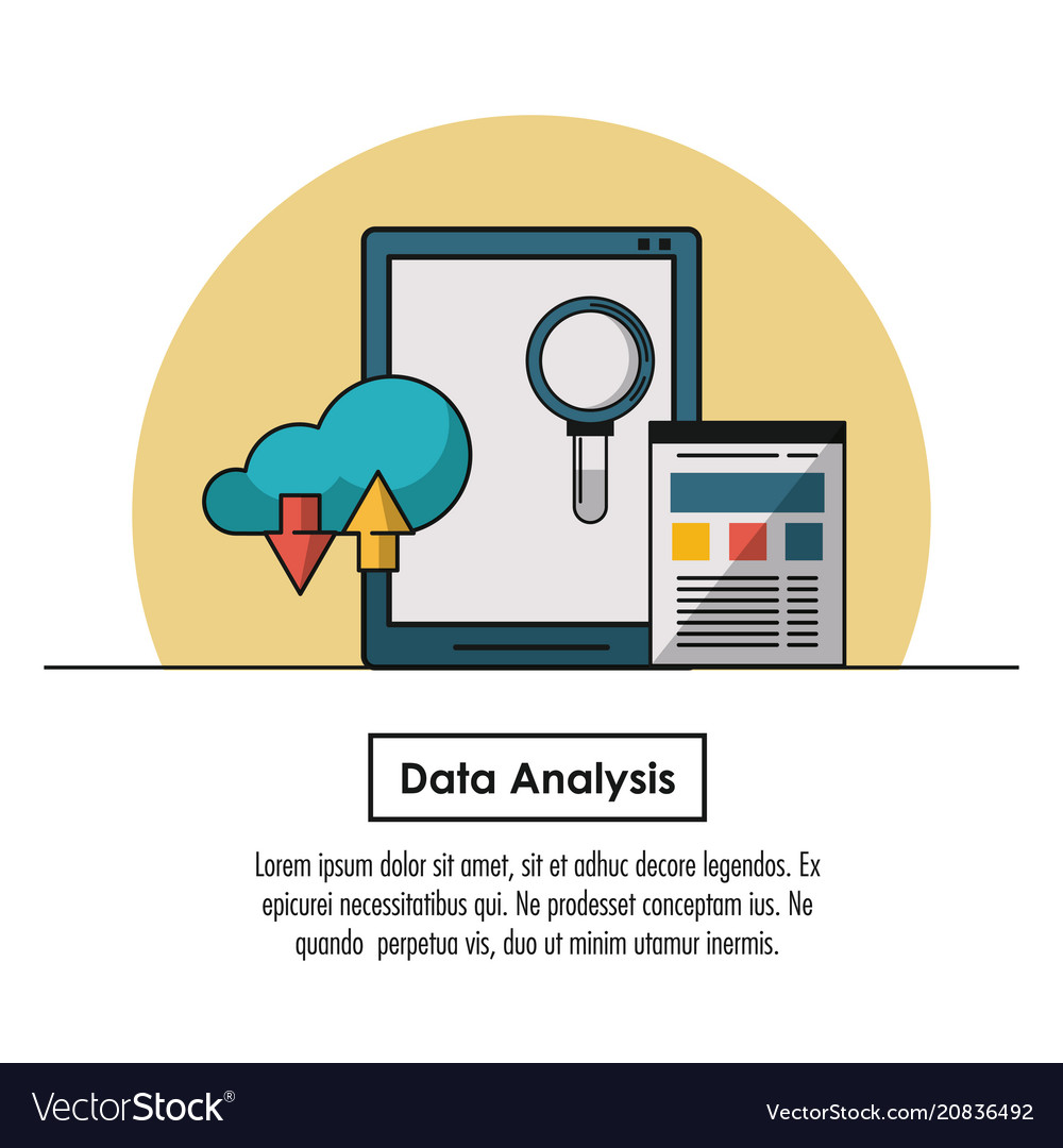 Data analysis infographic Royalty Free Vector Image