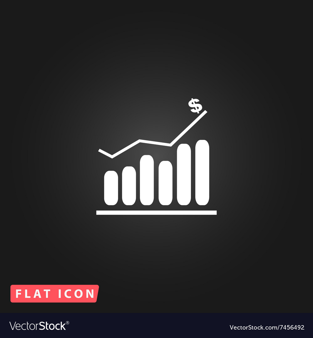 Graph flat icon Royalty Free Vector Image - VectorStock