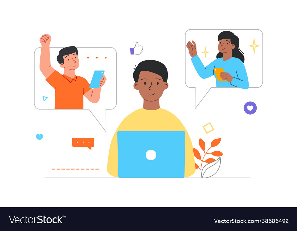 Internet communication concept Royalty Free Vector Image