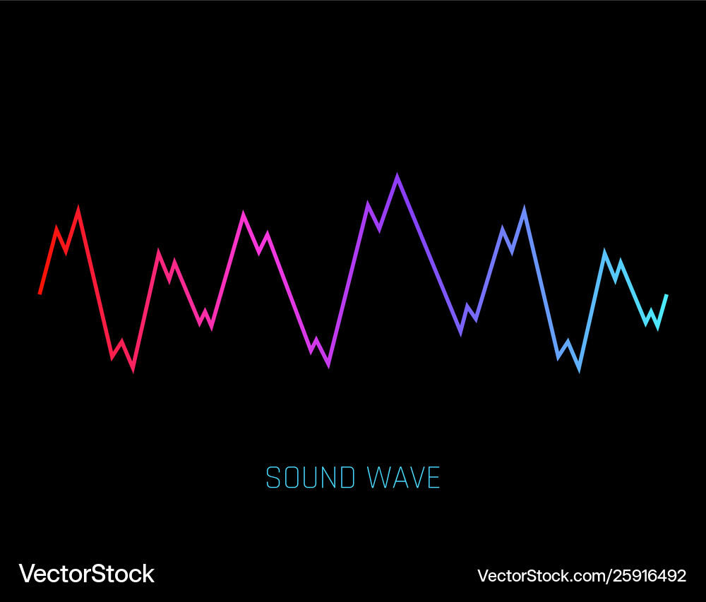 Music sound waves isolated on white background Vector Image