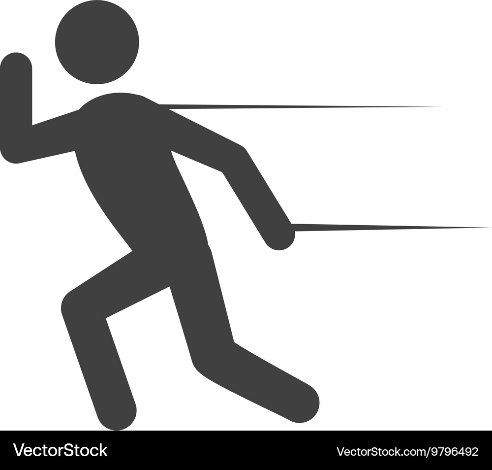 Pictograph running icon sport design Royalty Free Vector