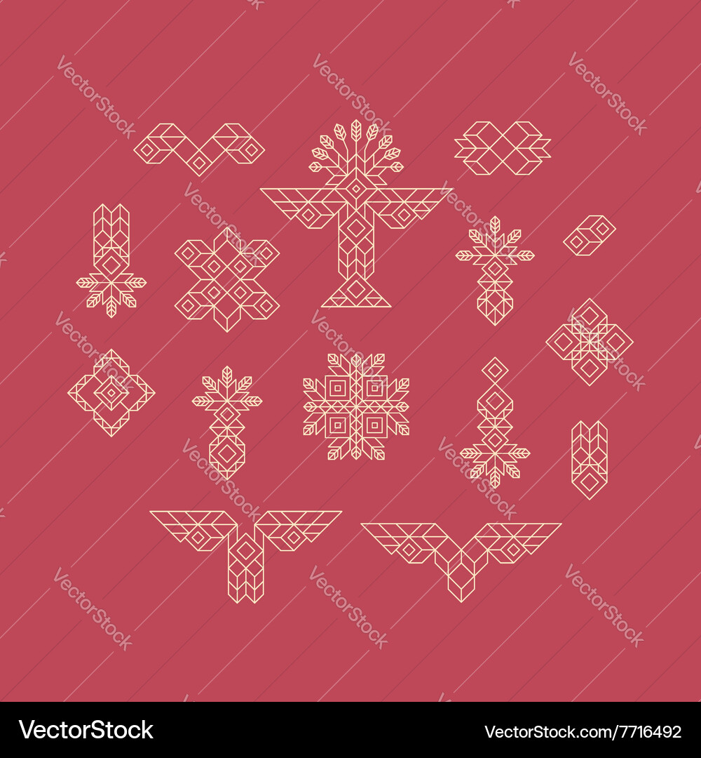 Set of vintage graphic elements for design Vector Image