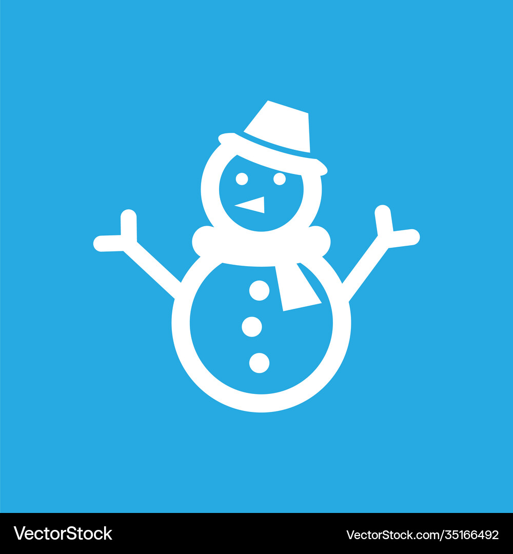 Snowman icon design template isolated Royalty Free Vector