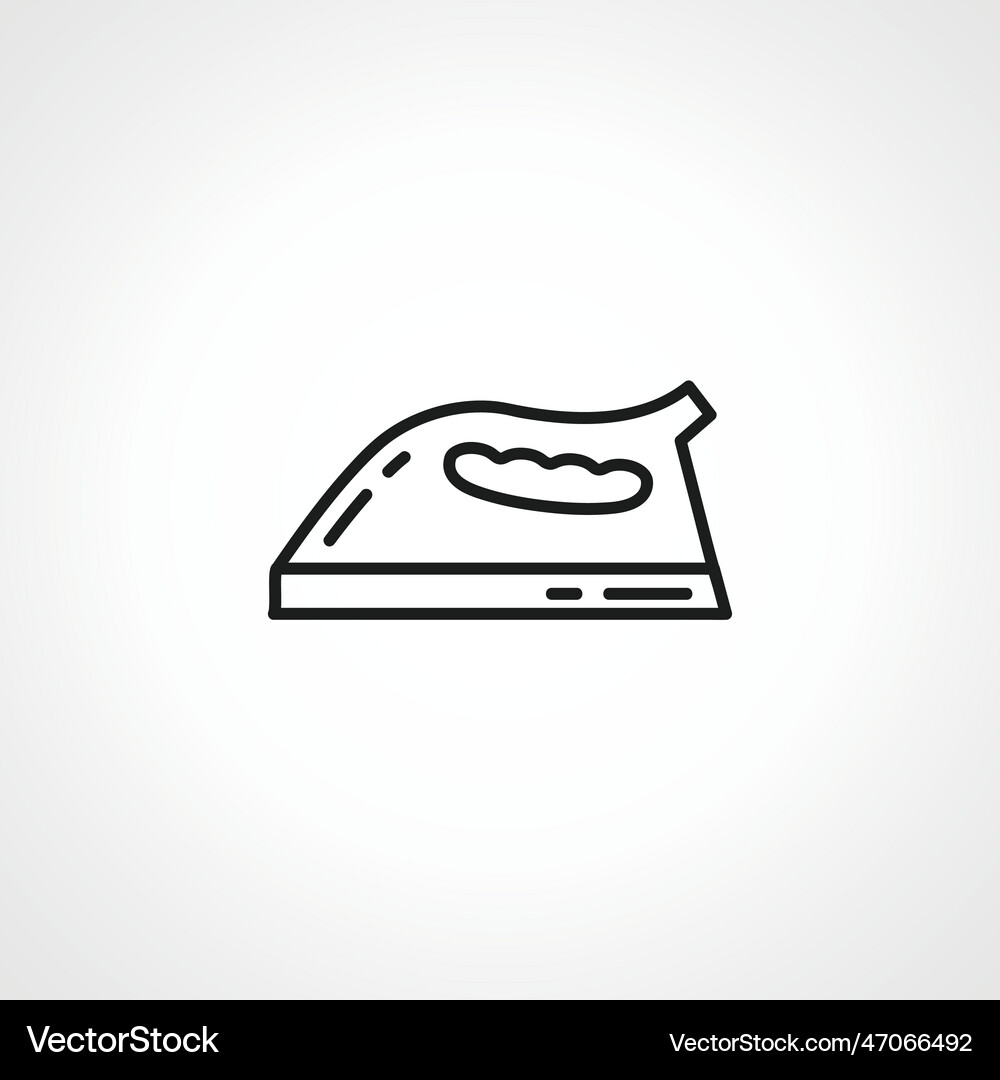 Steam iron line icon iron outline icon Royalty Free Vector
