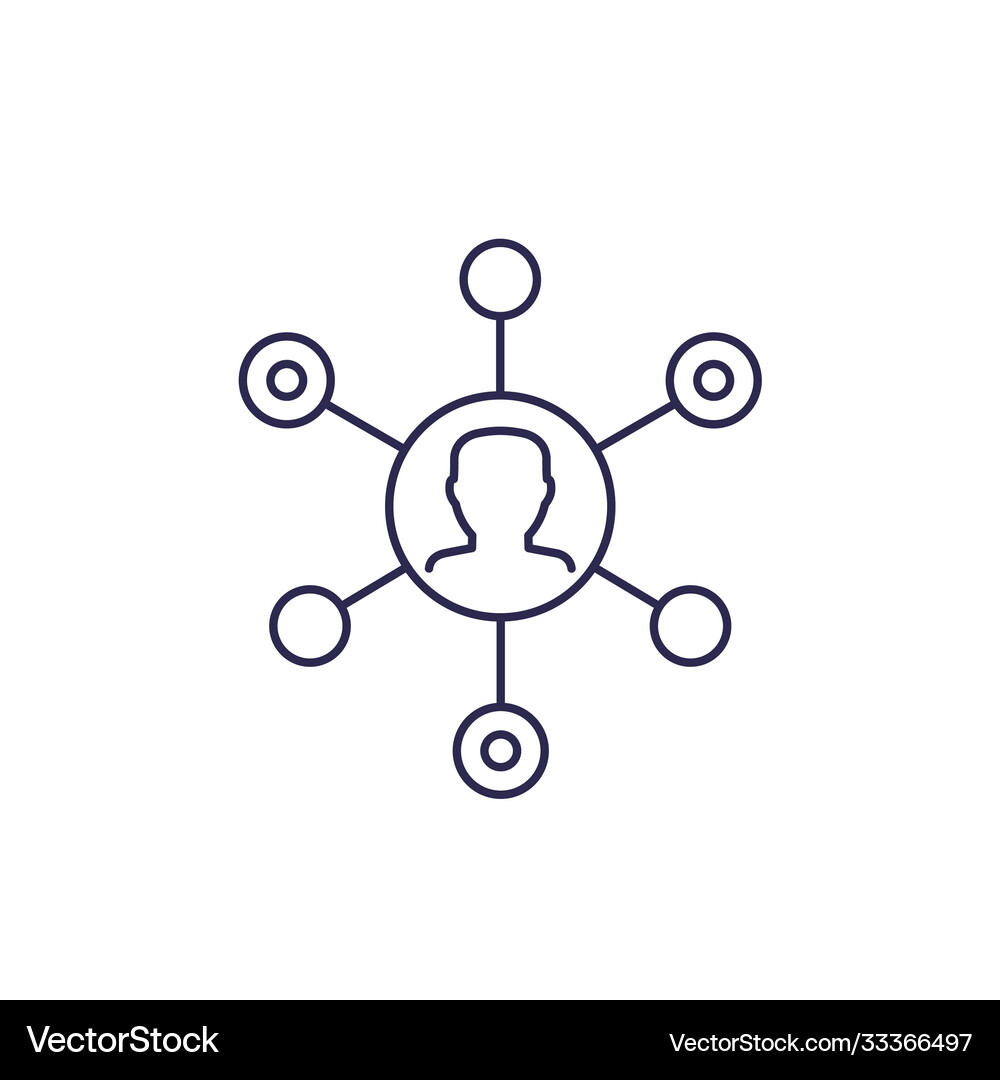 Affiliate marketing icon line Royalty Free Vector Image