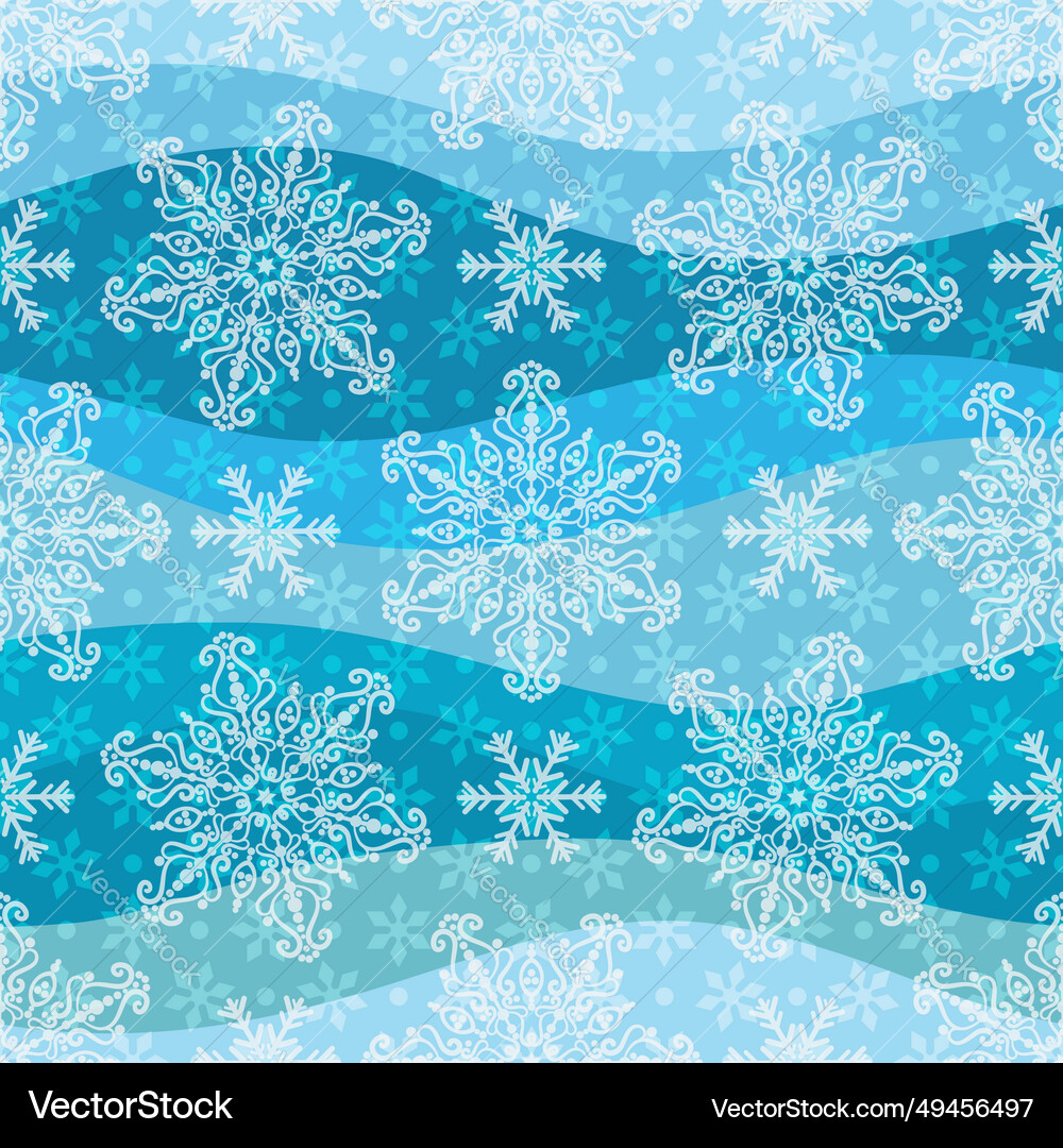 Blue wave christmas striped wavy patter Royalty Free Vector