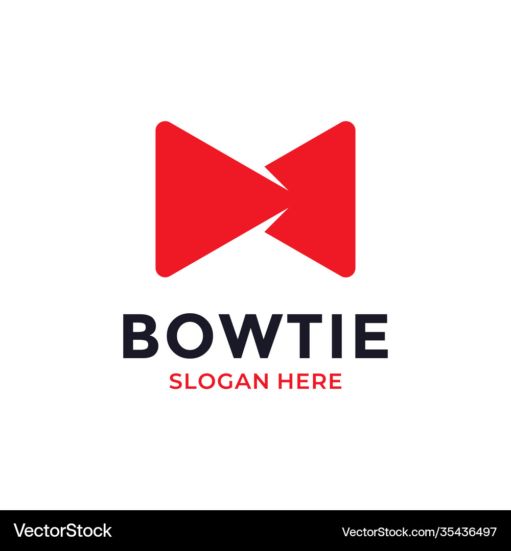 Bow tie logo design template business logotype Vector Image