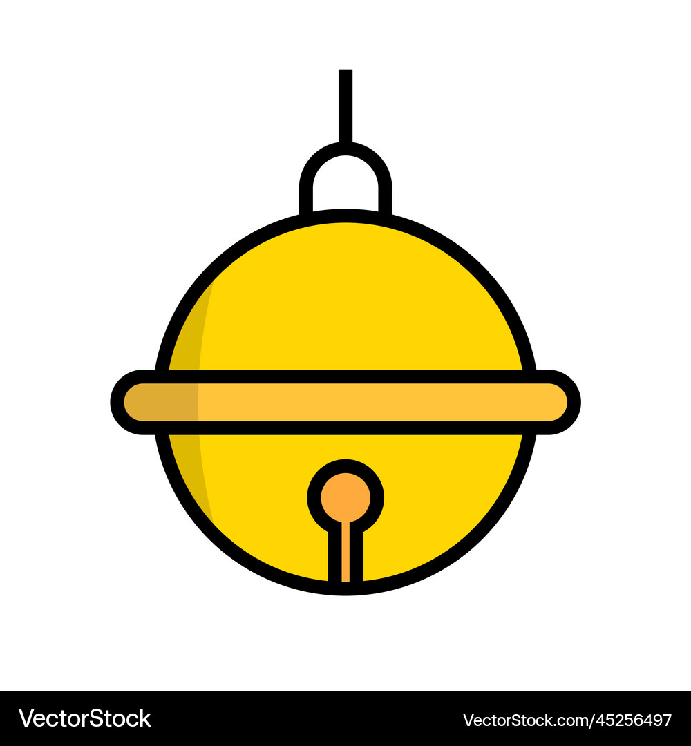 Christmas jingle bell icon or round Royalty Free Vector