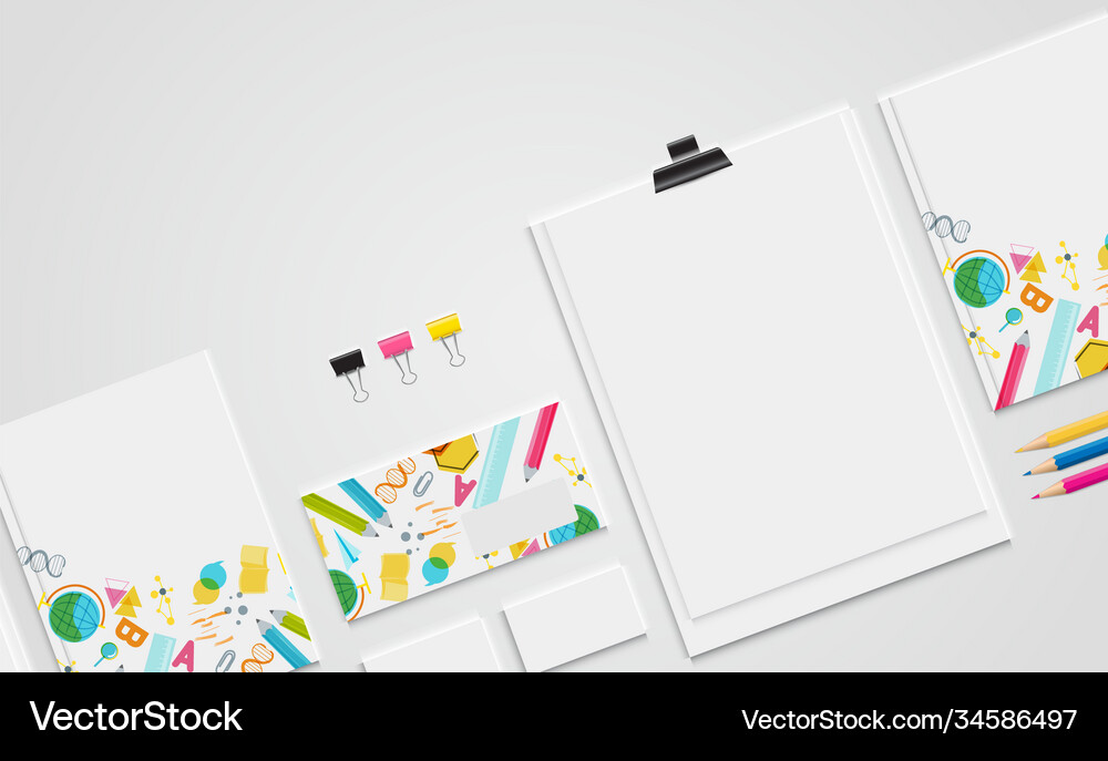 Creative fashionable minimalistic school Vector Image