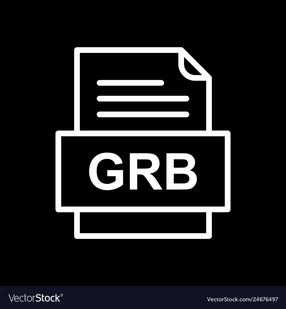 Grb file document icon Royalty Free Vector Image