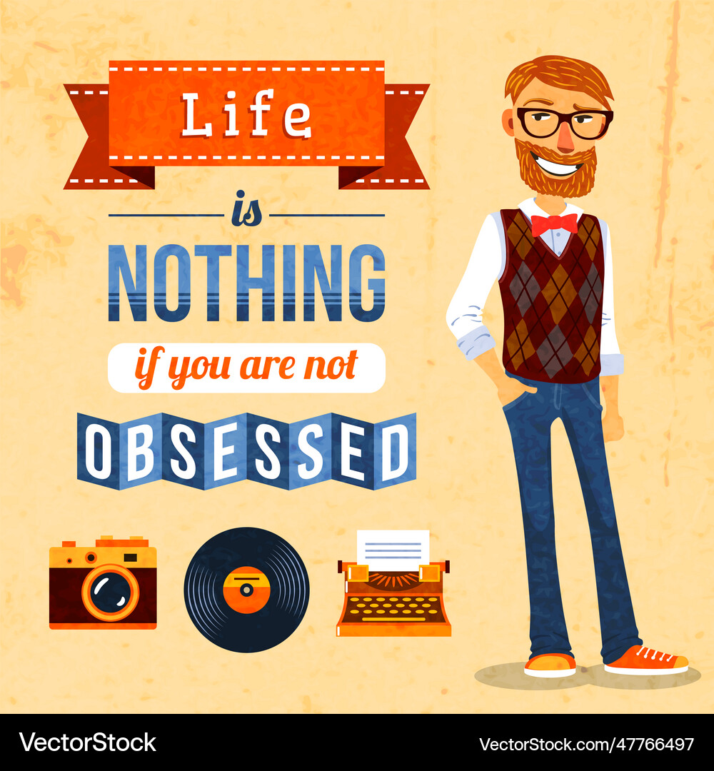 Hipster culture poster Royalty Free Vector Image