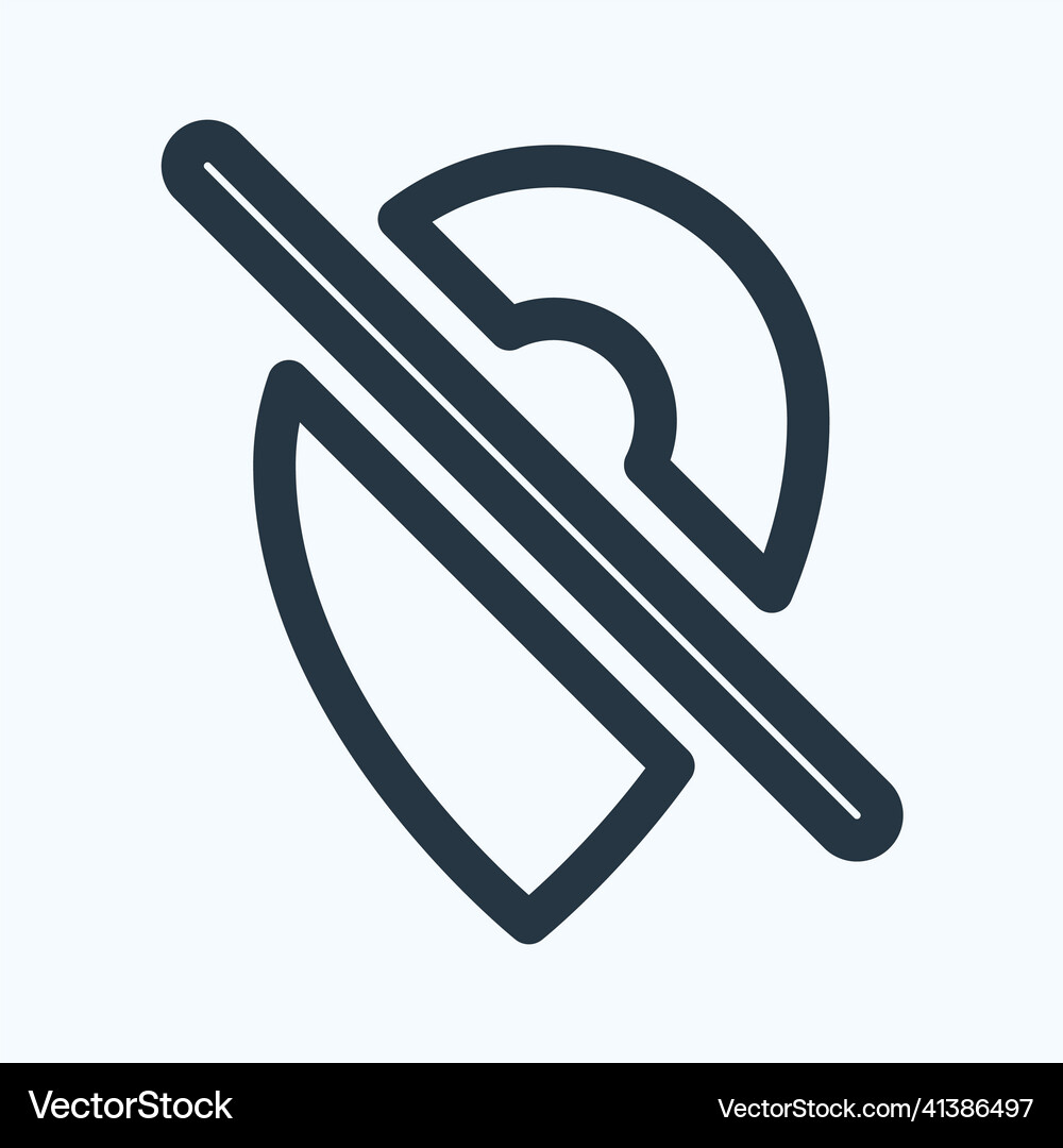 Icon gps signal off - line style Royalty Free Vector Image
