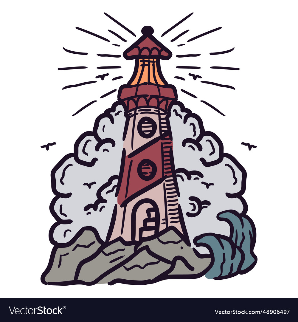 Lighthouse light Royalty Free Vector Image - VectorStock