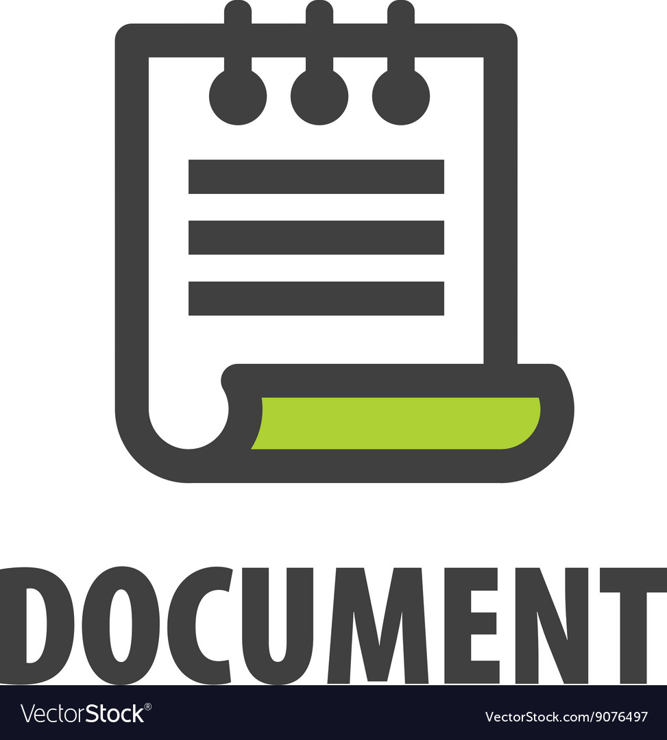 Logo document Royalty Free Vector Image - VectorStock