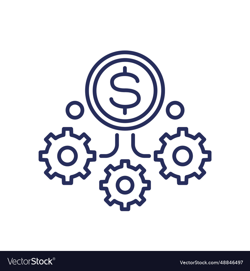 Operational costs line icon Royalty Free Vector Image Operational costs line icon Royalty Free Vector Image