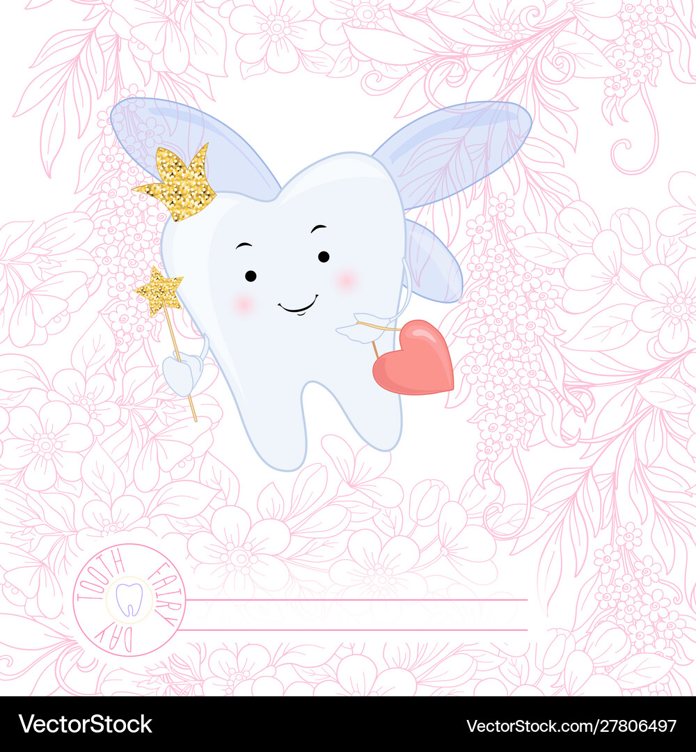 Tooth fairy cartoon Royalty Free Vector Image - VectorStock