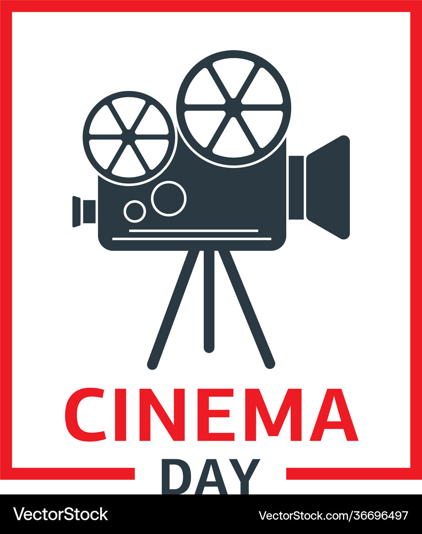 World cinema day december 28 Royalty Free Vector Image