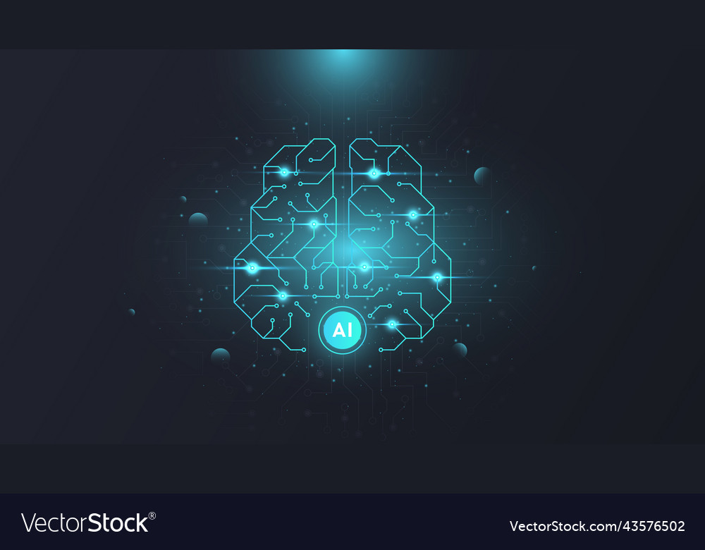 Digital brain graphics Royalty Free Vector Image