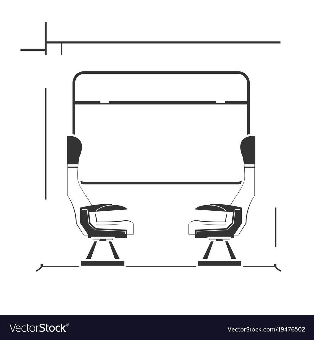 High speed train interior Royalty Free Vector Image