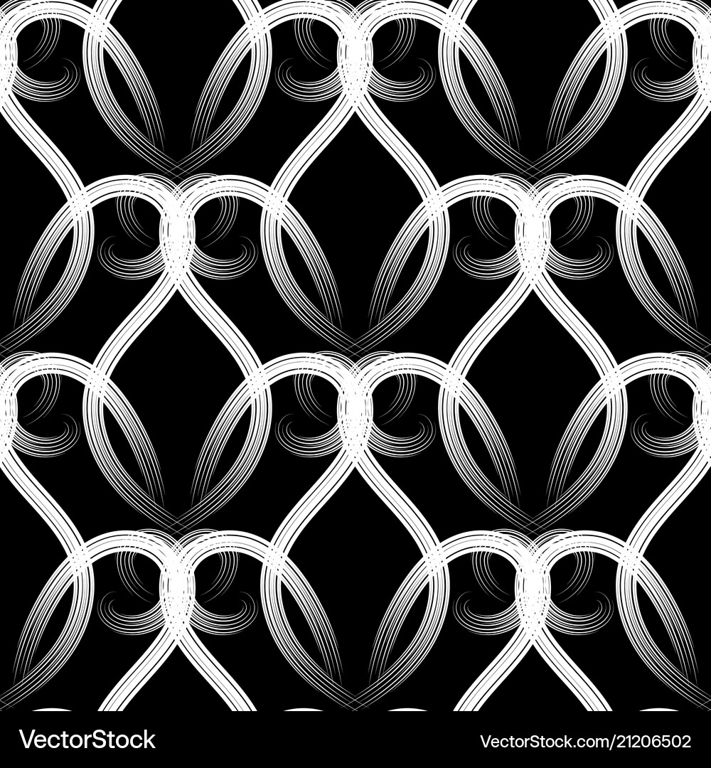 Modern elegance black and white vintage seamless Vector Image