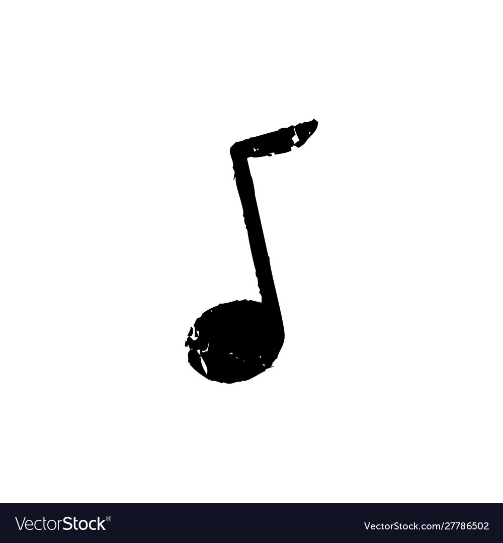 Musical note breaking to pieces and exploding Vector Image