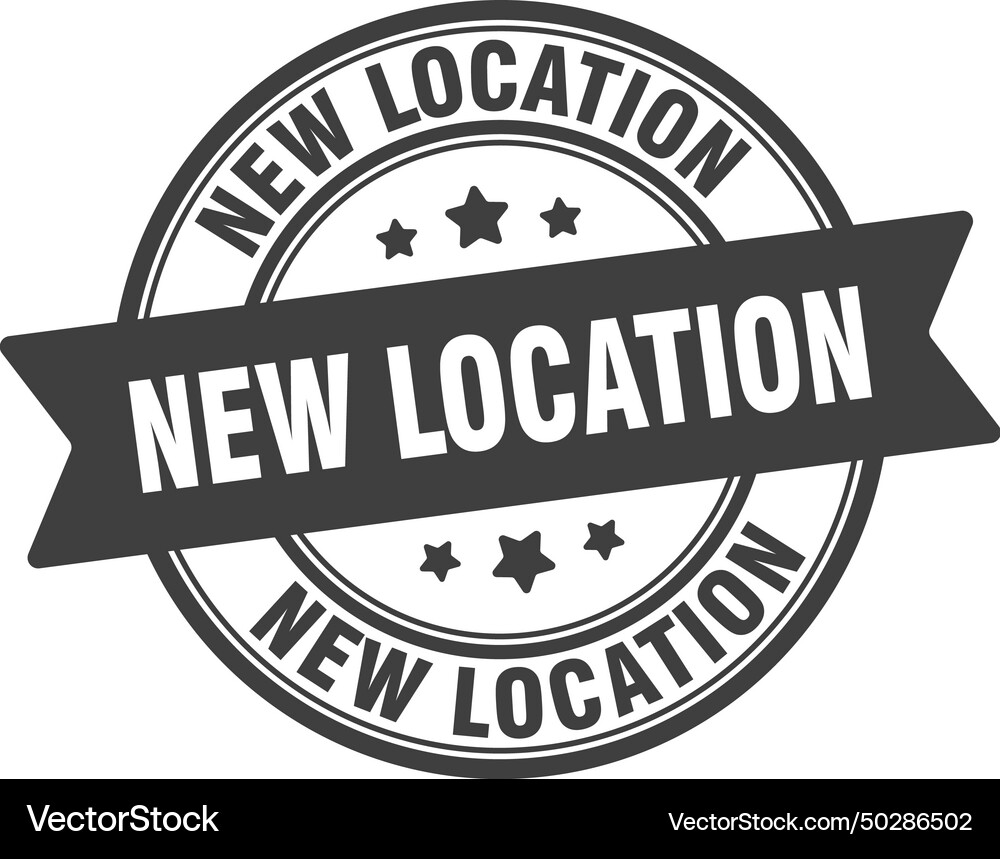 New location stamp label Royalty Free Vector Image