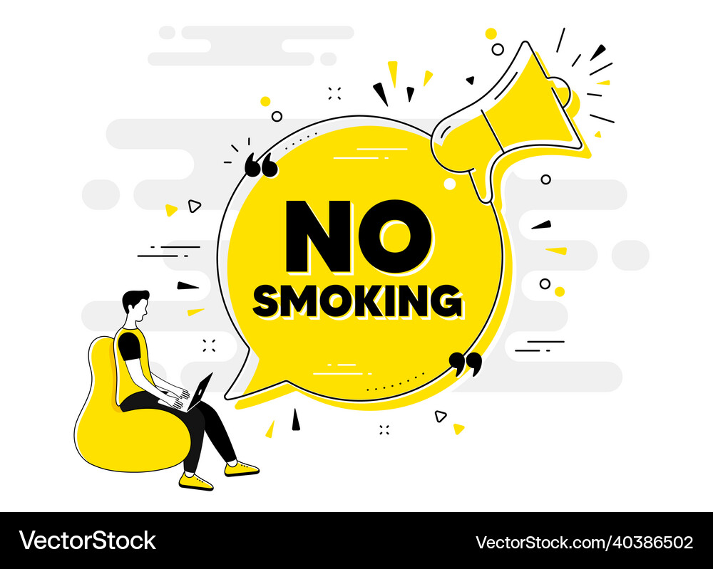 No smoking banner stop smoke sign Royalty Free Vector Image