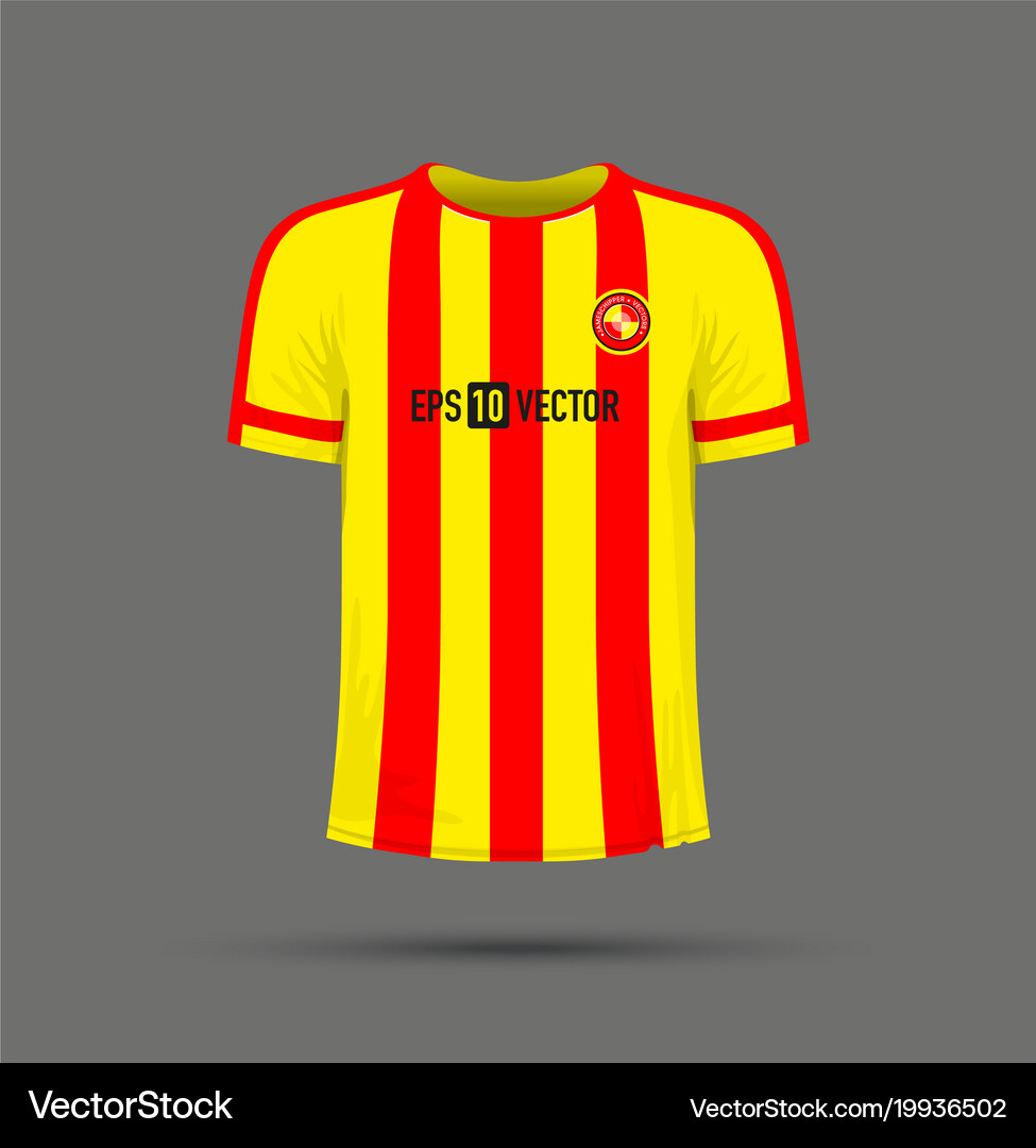 Red and yellow stripped t-shirt Royalty Free Vector Image
