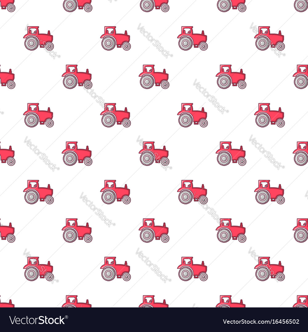 Tractor pattern seamless Royalty Free Vector Image