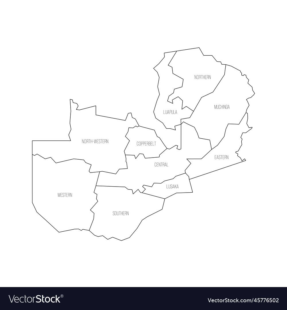 Zambia Political Map Vector Eps Maps Eps Illustrator Map Vector Maps