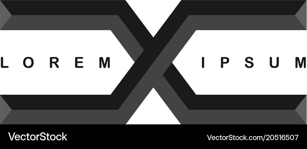 Alphabet letter x logo logotype template Vector Image