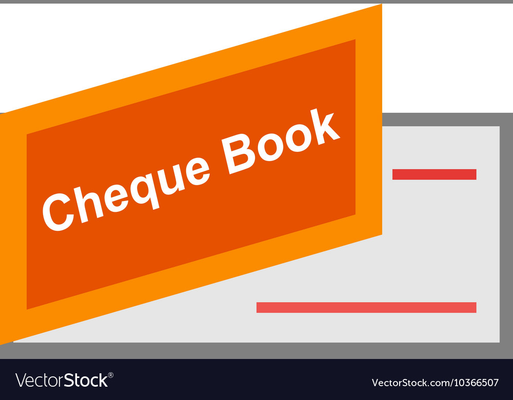 Cheque book Royalty Free Vector Image - VectorStock