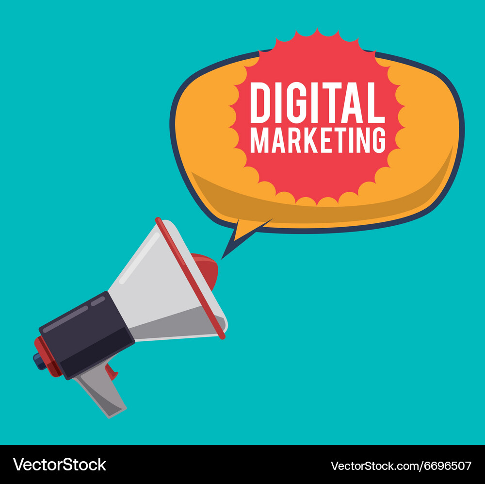 Digital marketing and advertising Royalty Free Vector Image