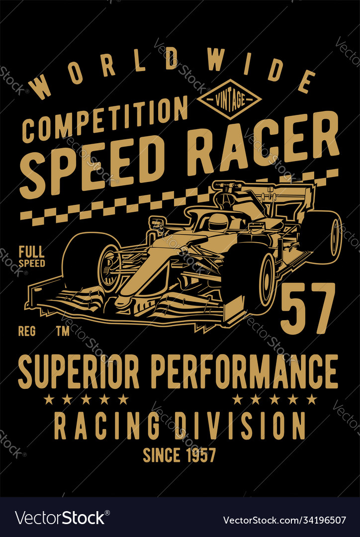 Formula 1 Royalty Free Vector Image - VectorStock