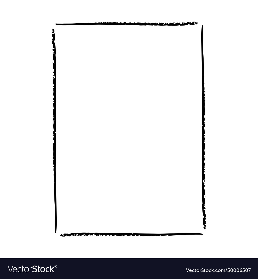 Grunge frame border shape icon vertical rectangle Vector Image