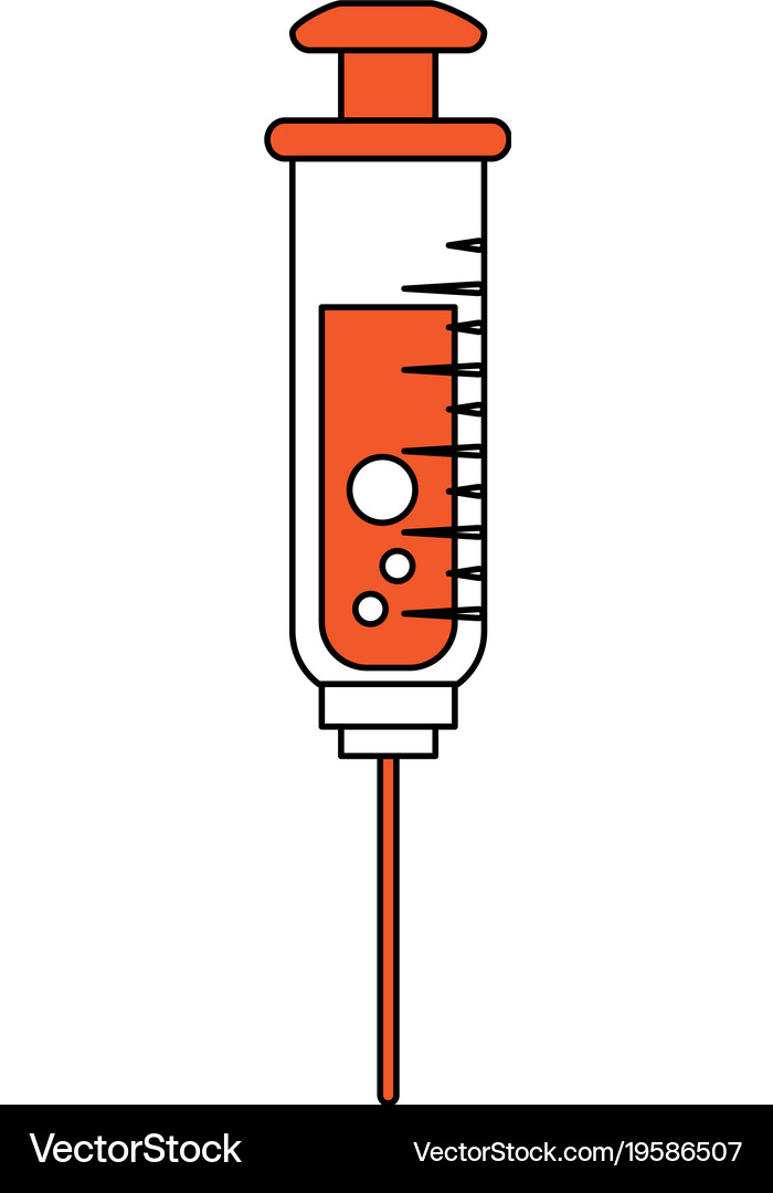 Medical syringe symbol Royalty Free Vector Image