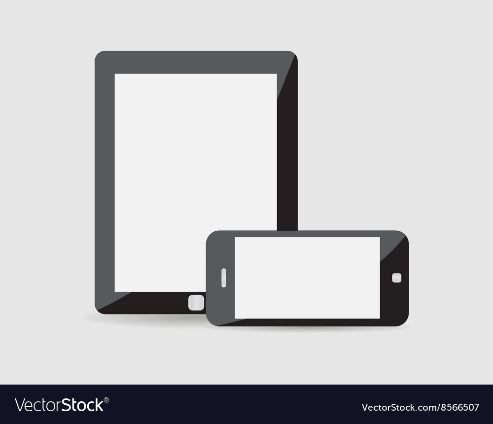Modern phone tablet Royalty Free Vector Image - VectorStock