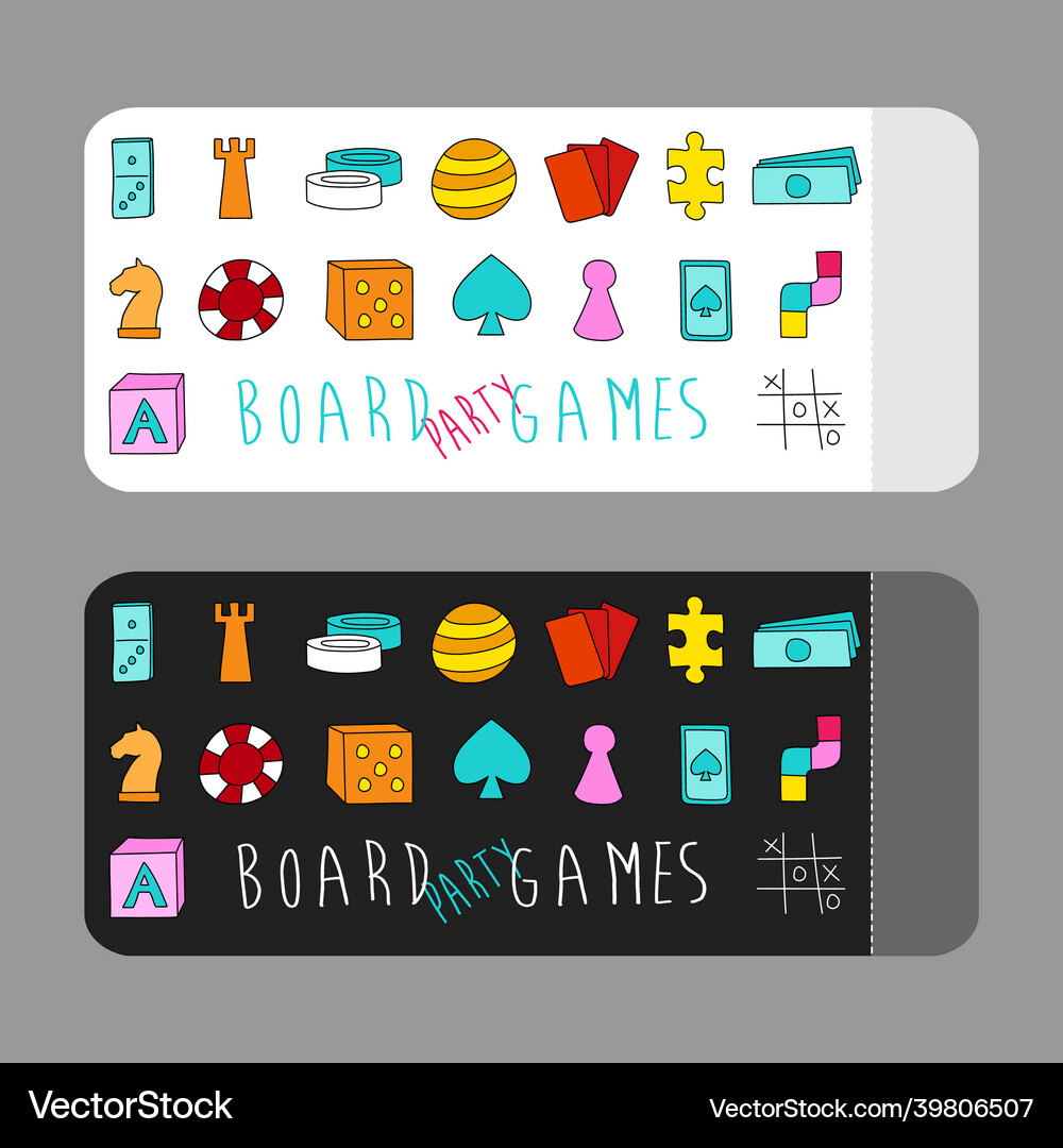 Party board games invitation flyer with game Vector Image