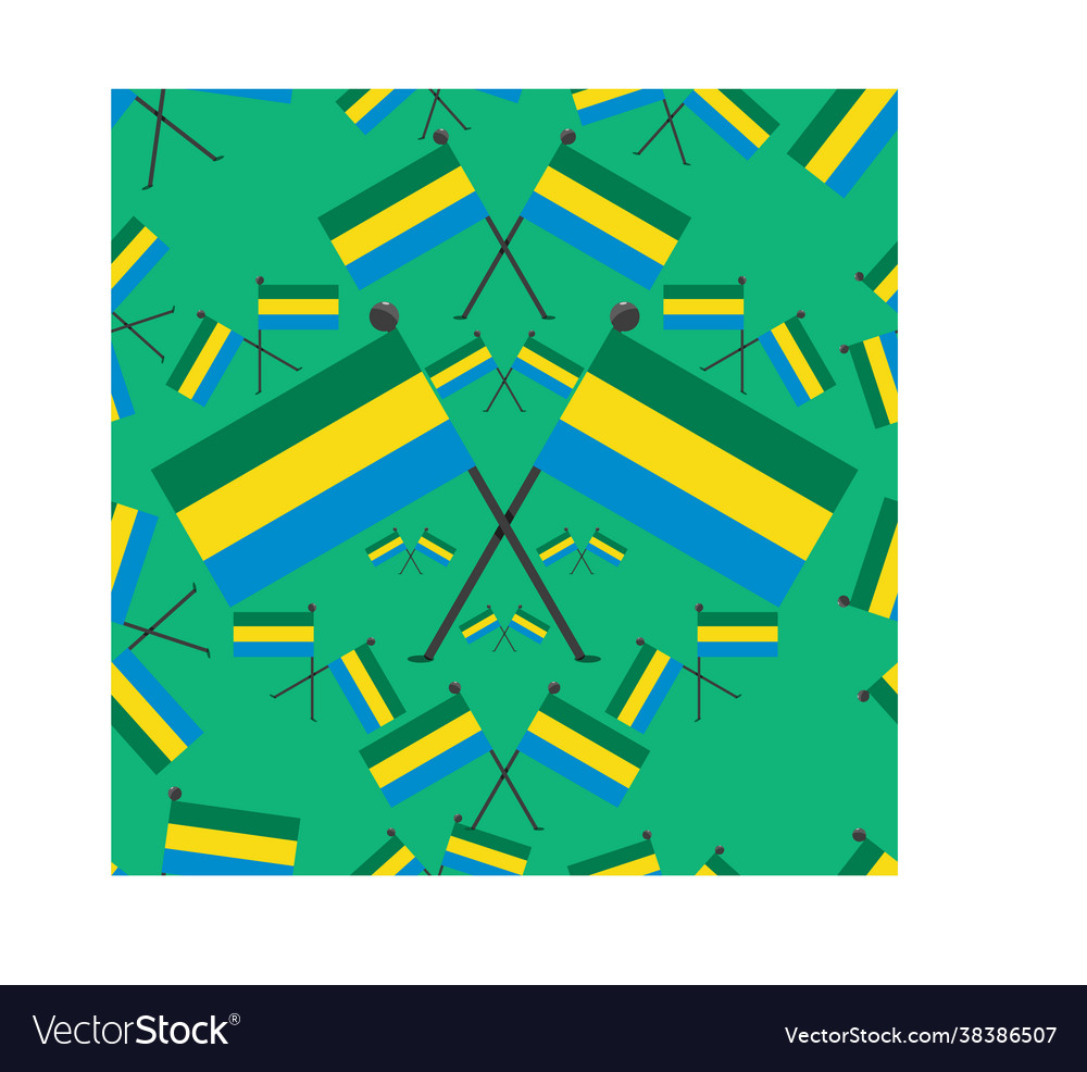 Pattern gabon flags Royalty Free Vector Image - VectorStock