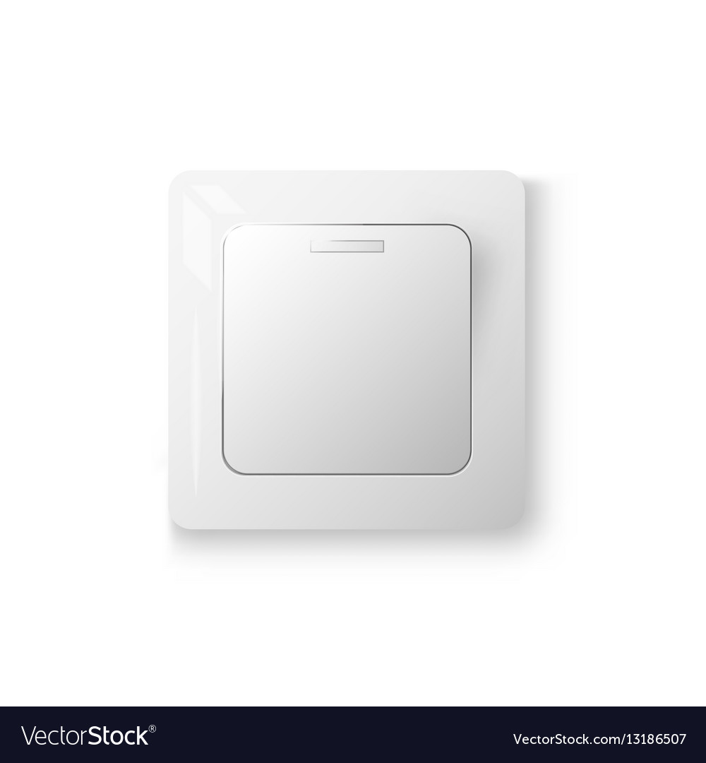 Power switch realistic 3d object Royalty Free Vector Image